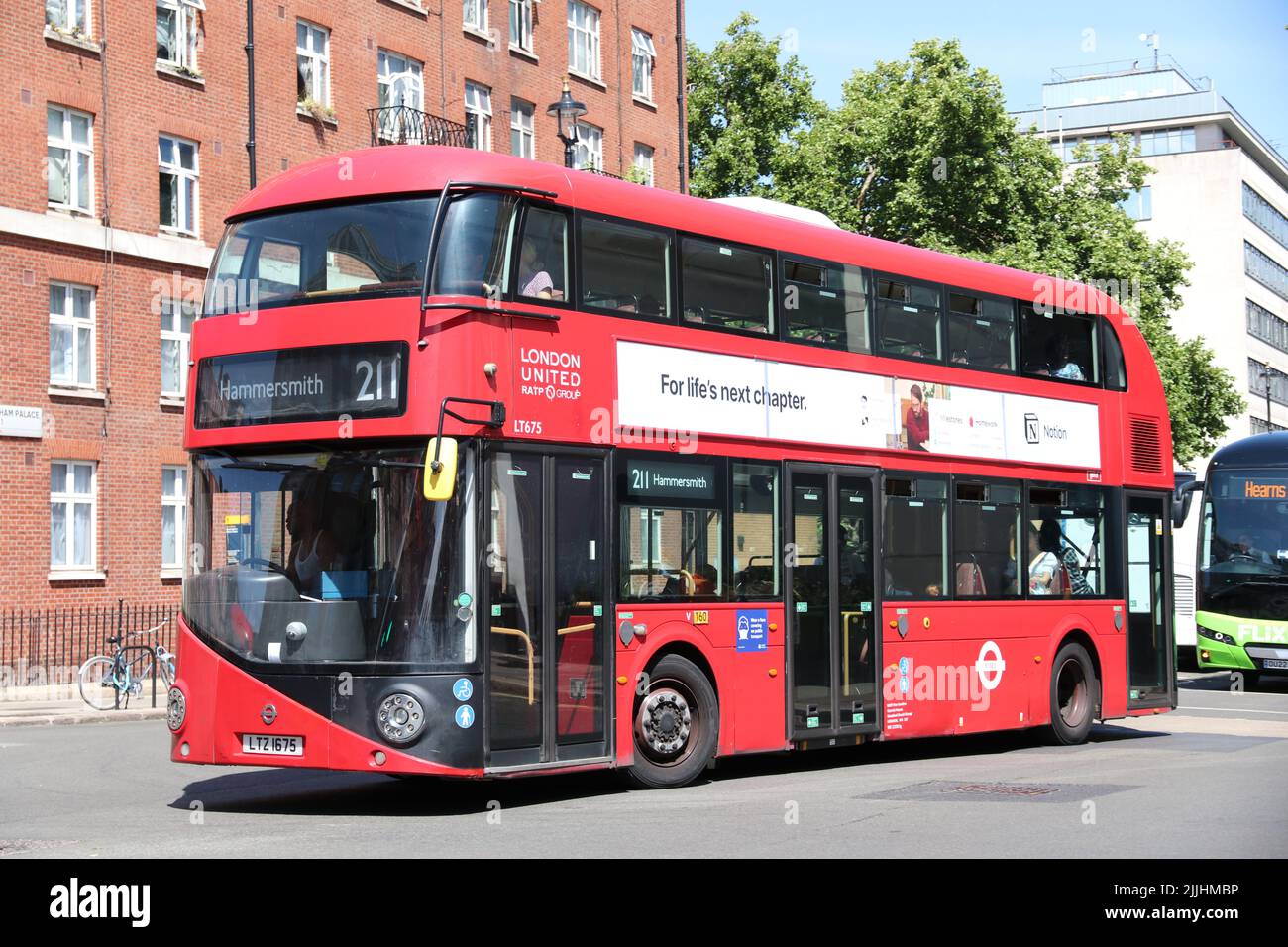 A NEW ROUTEMASTER LONDON BUS Stock Photo - Alamy