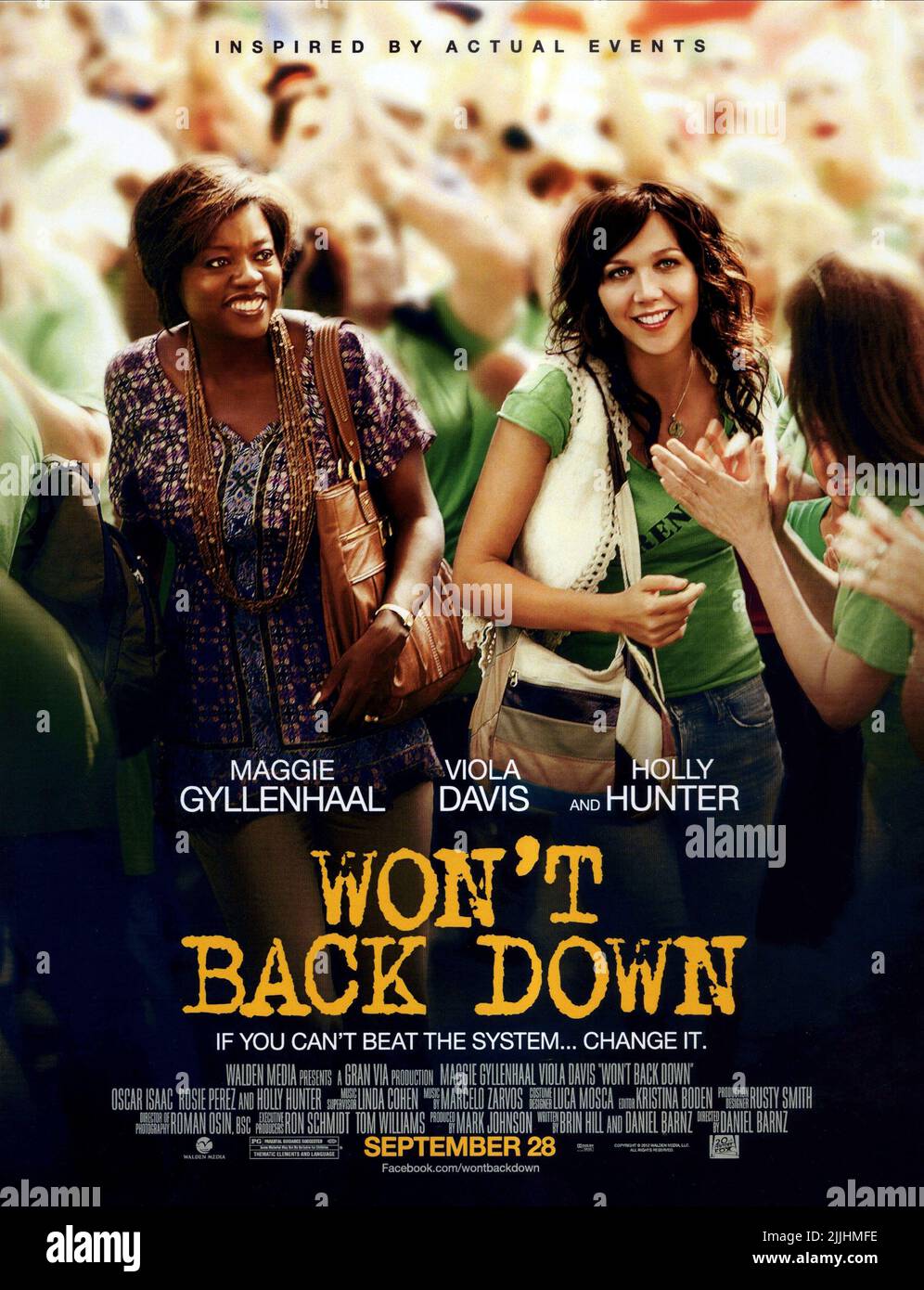 VIOLA DAVIS, MAGGIE GYLLENHAAL POSTER, WON'T BACK DOWN, 2012 Stock ...