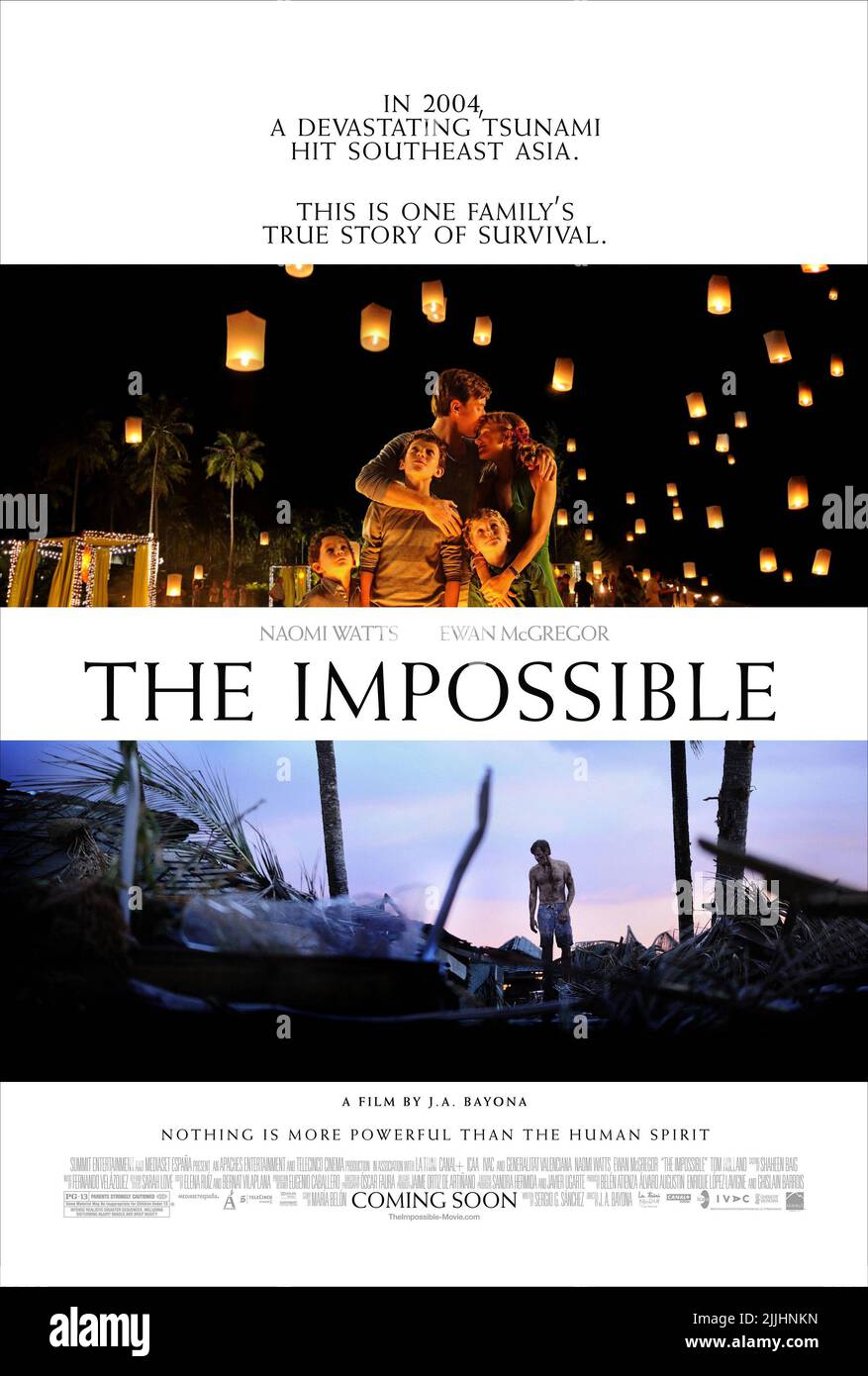 TOM HOLLAND, NAOMI WATTS, EWAN MCGREGOR POSTER, THE IMPOSSIBLE, 2012 ...