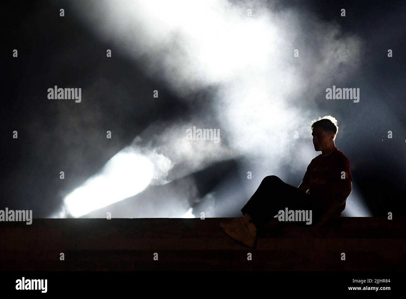 Rome, Italy. 26th July, 2022. AS Roma player Paulo Dybala attends the ...