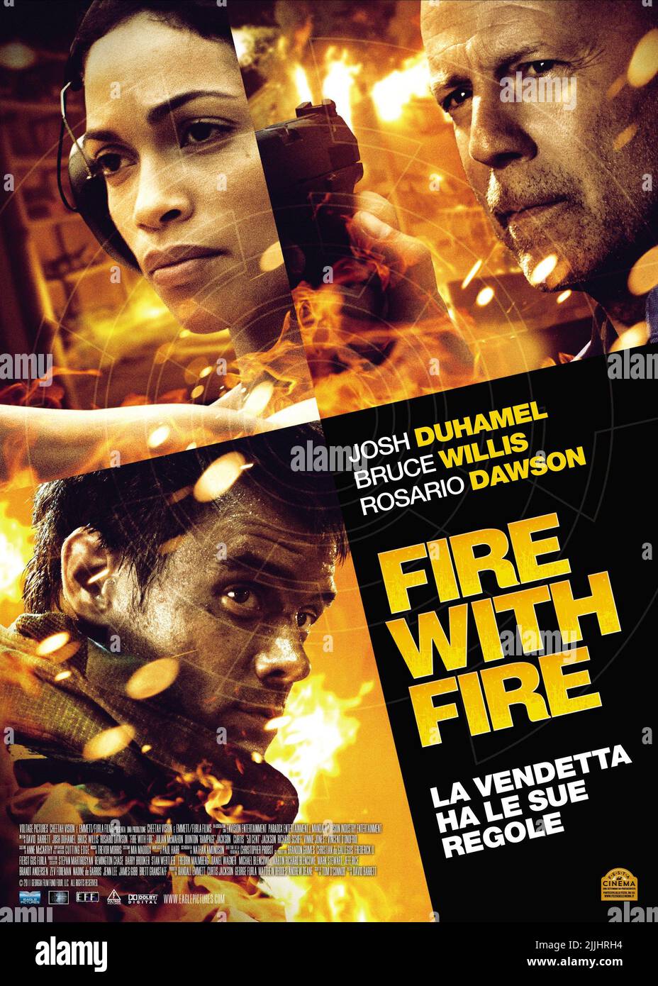 ROSARIO DAWSON, BRUCE WILLIS, JOSH DUHAMEL POSTER, FIRE WITH FIRE, 2012 Stock Photo - Alamy