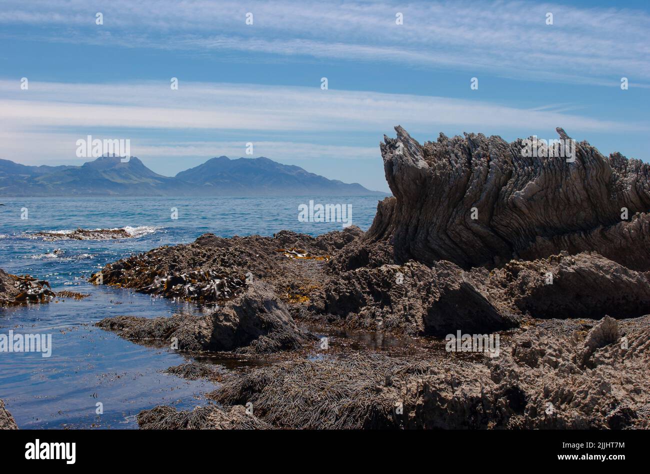A Look at life in New Zealand: The rugged, rocky coastline of Kaikoura ...