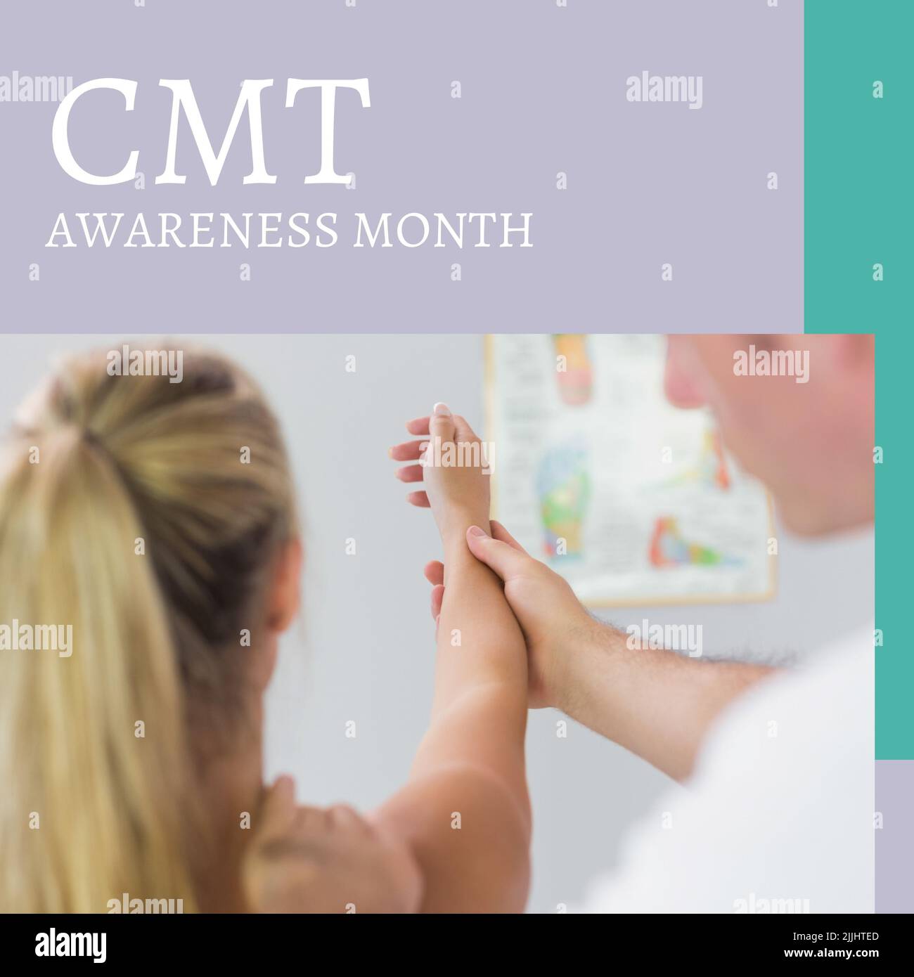 Composition of cmt awareness day text with diverse doctor and patient ...