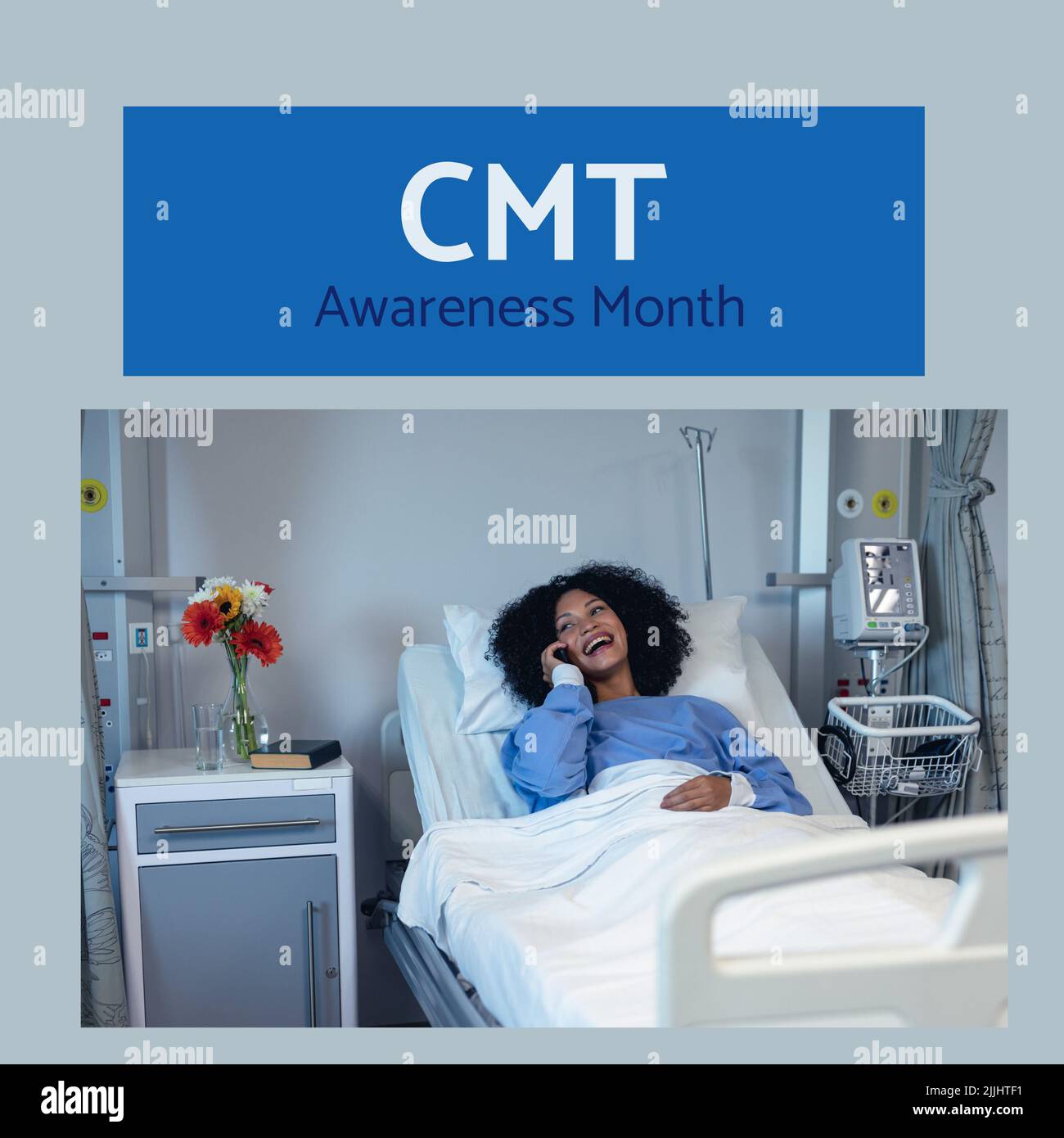 Composition of cmt awareness month text with african american woman in ...
