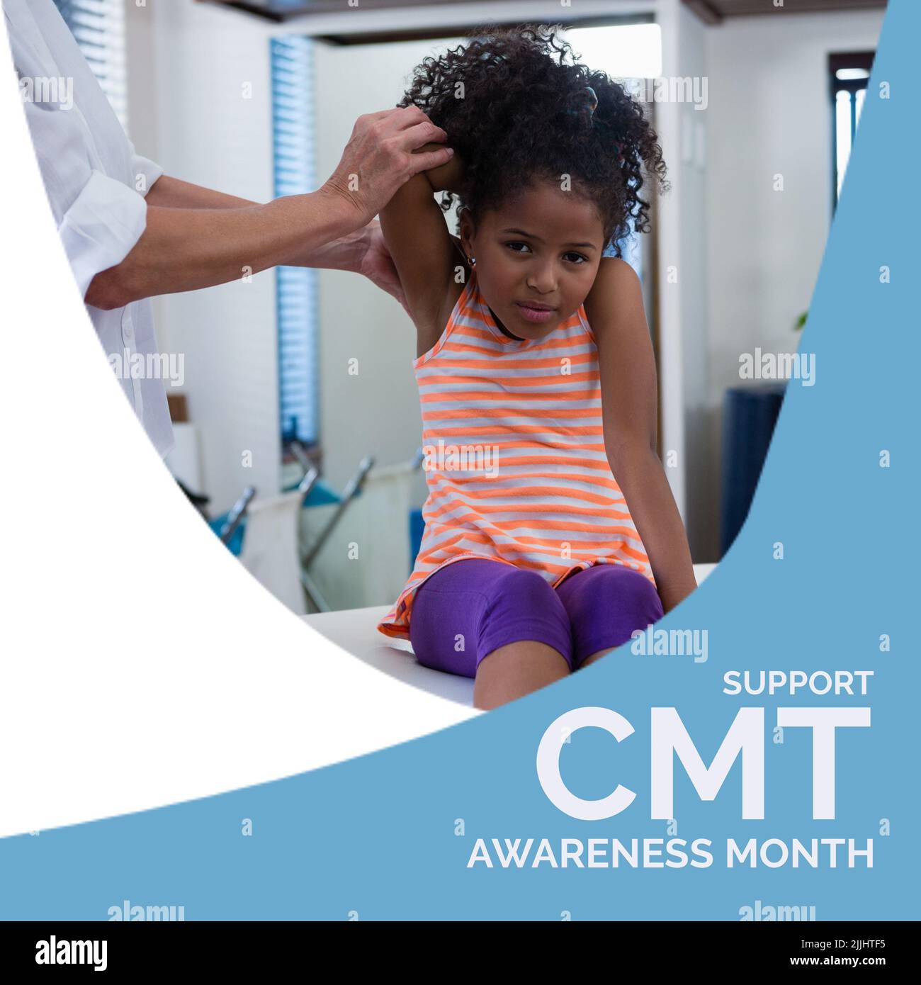 Composition of cmt awareness day text with diverse physiotherapist and ...