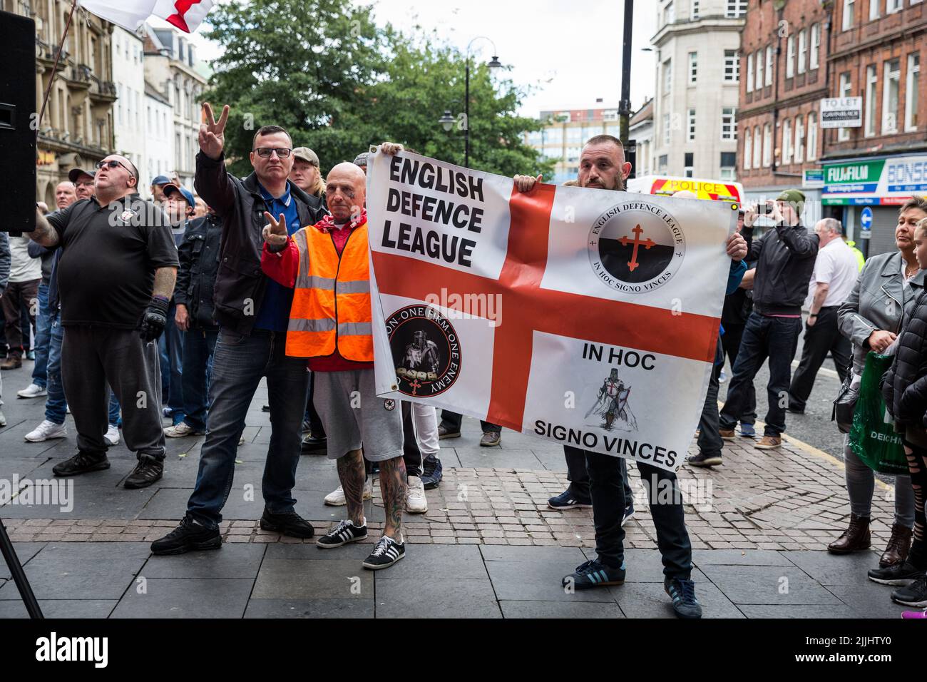 English defence league flag hi-res stock photography and images - Alamy