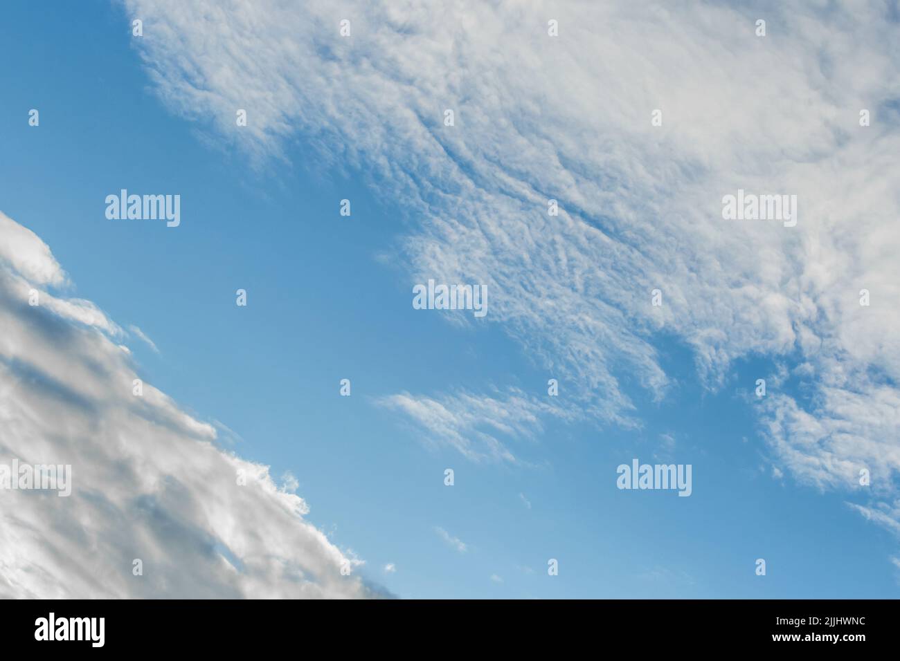 Altocumulus sky air weather blue background high cloudy heaven atmosphere Stock Photo - Alamy