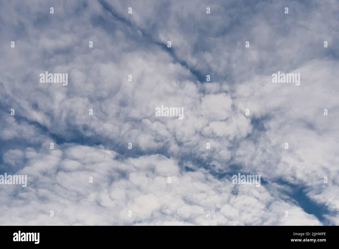 Altocumulus sky air weather blue background high cloudy heaven atmosphere Stock Photo - Alamy