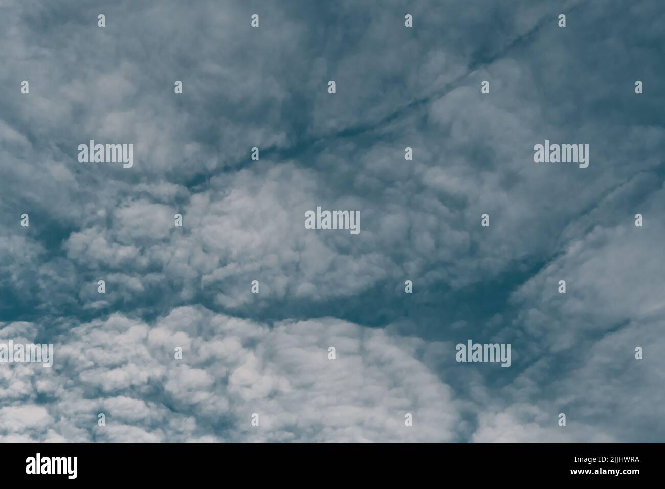 Altocumulus sky air weather blue background high cloudy atmosphere Stock Photo - Alamy