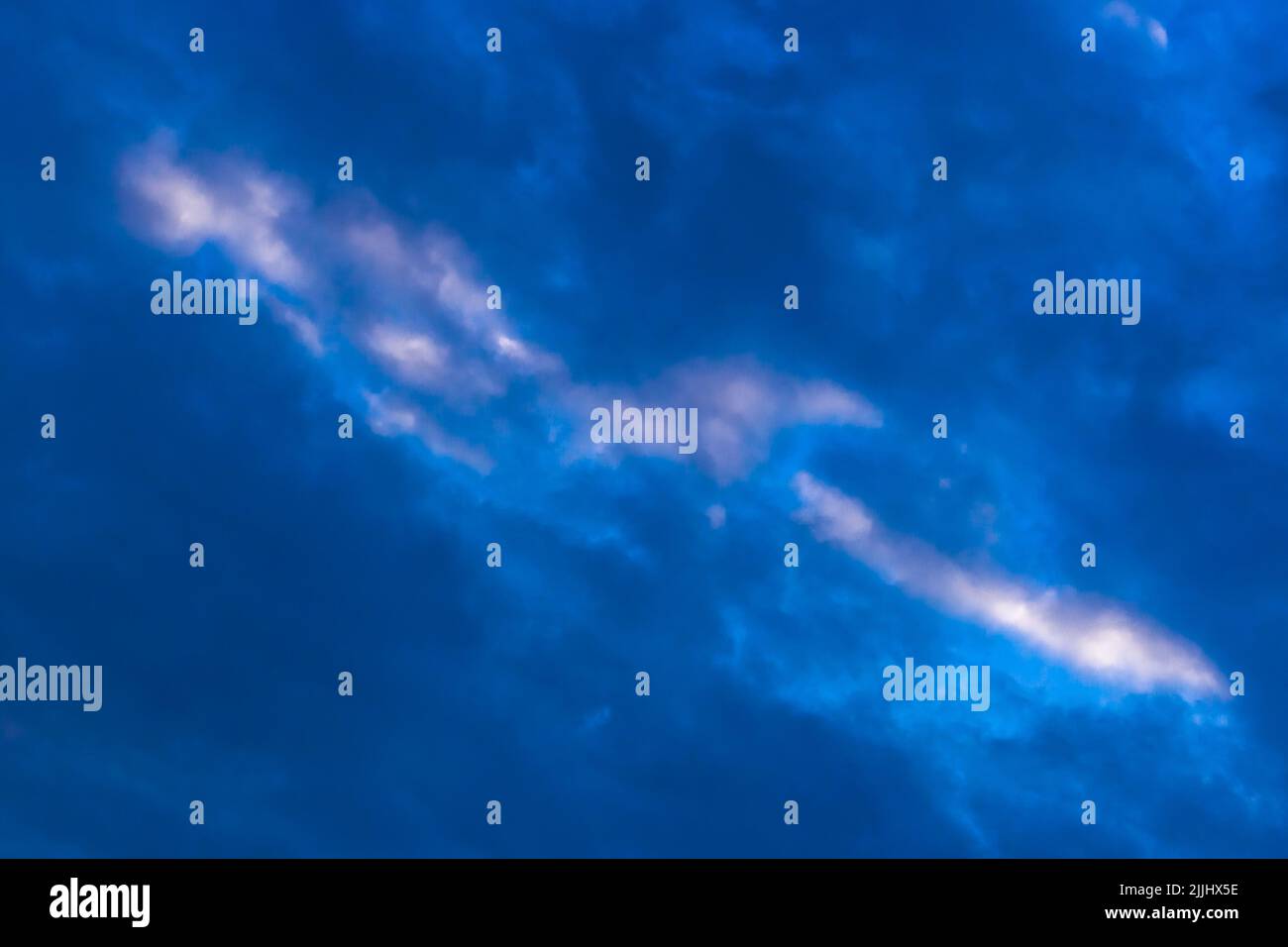 Dark blue sky clouds weather change rain nature climate background ...