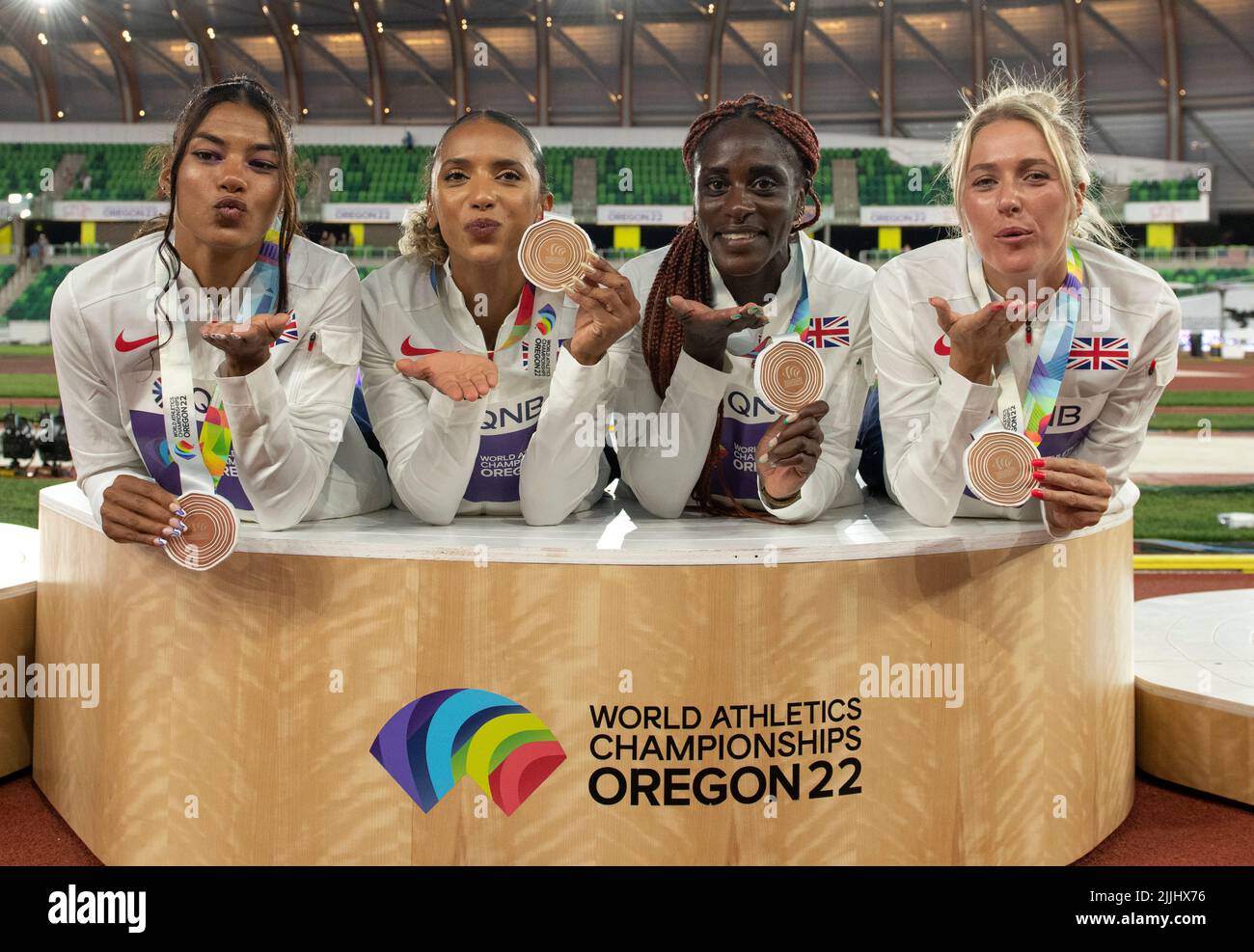 Nicole Yeargin, Laviai Nielsen, Victoria Ohuruogu and Jessie Knight (GB ...