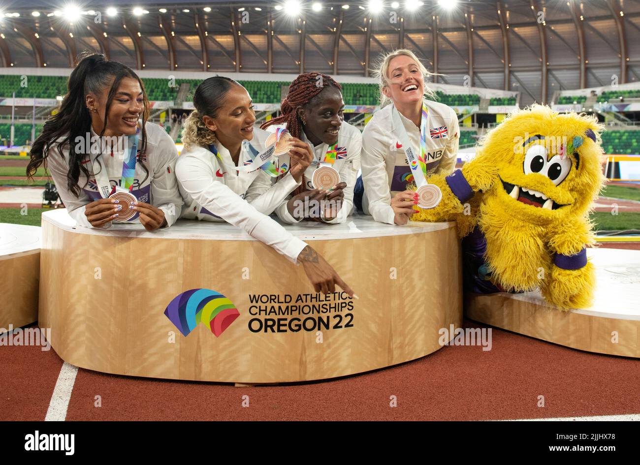 Nicole Yeargin, Laviai Nielsen, Victoria Ohuruogu and Jessie Knight (GB ...