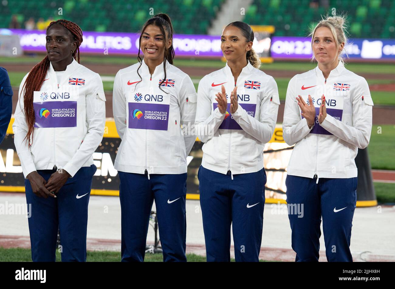 Victoria Ohuruogu, Nicole Yeargin, Laviai Nielsen and Jessie Knight (GB ...