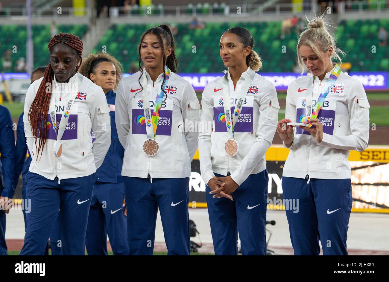 Victoria Ohuruogu, Nicole Yeargin, Laviai Nielsen and Jessie Knight (GB ...