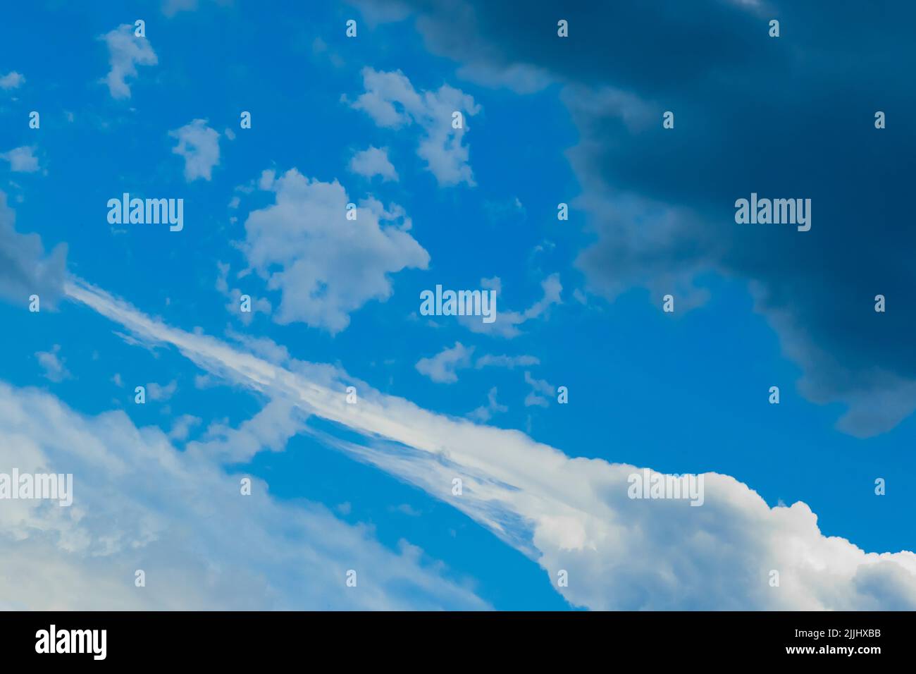 Change weather blue sky atmosphere wind clouds natural background Stock ...