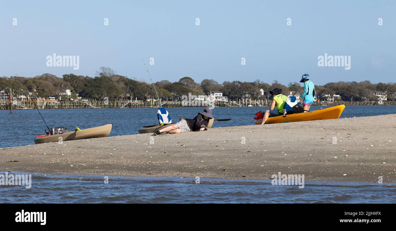 Crab Bank Island in South Carolina located in Charleston Harbor ...