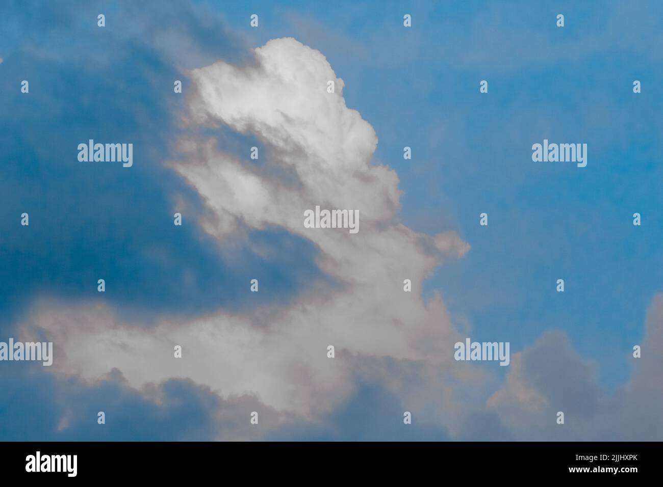 Cumulus sky air weather blue background high cloudy atmosphere Stock Photo - Alamy
