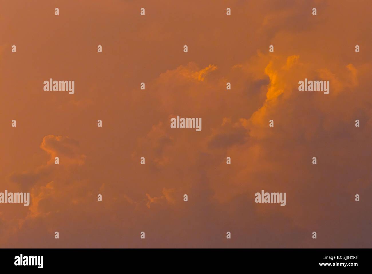 Sunset sky orange color clouds background nature in the evening Stock ...