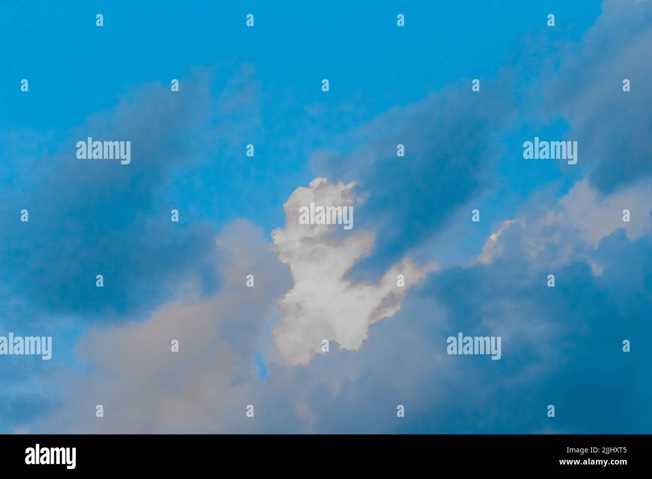 Cumulus sky air weather blue background high cloudy nature atmosphere Stock Photo - Alamy