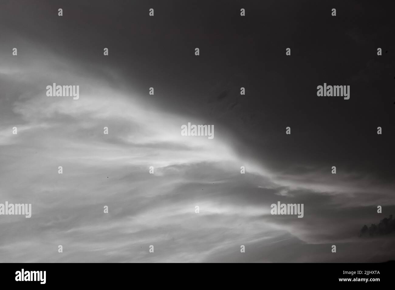 Dark gray and white storm clouds weather change rain sky background ...