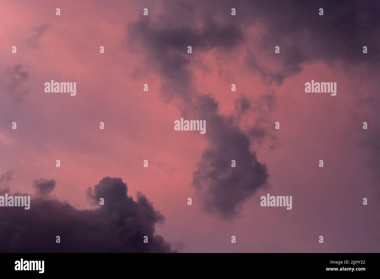 Pink sky clouds background rain atmosphere wind evening landscape ...