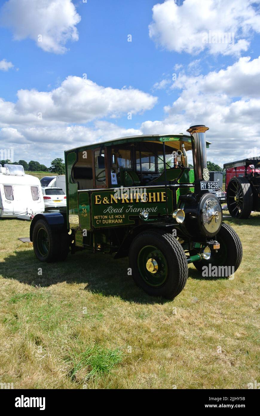A 1930 Foden J Type steam powered lorry on display at the 47th Historic ...
