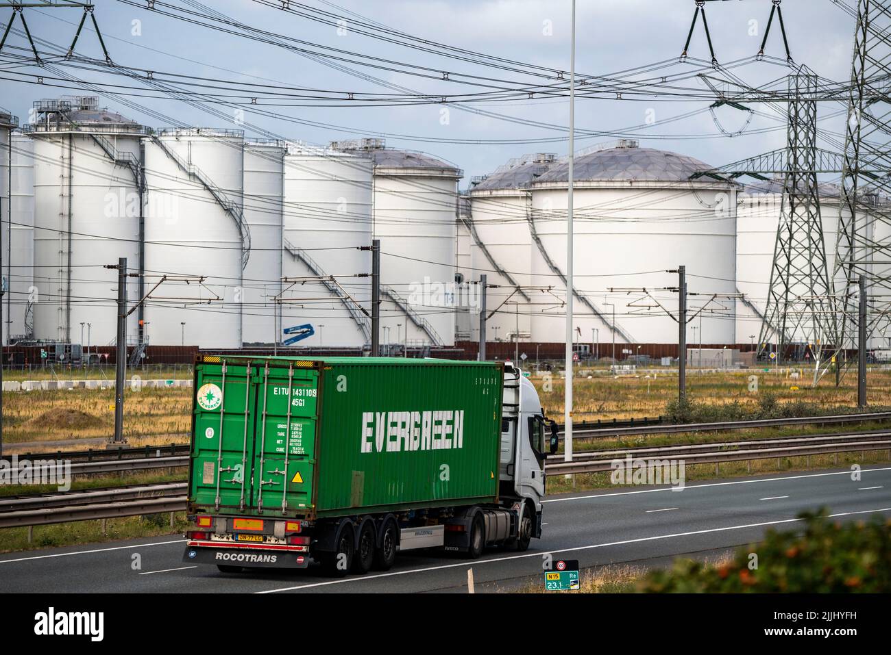 Maasvlakte Port of Rotterdam, Mississippihaven, bulk cargo area, HES ...