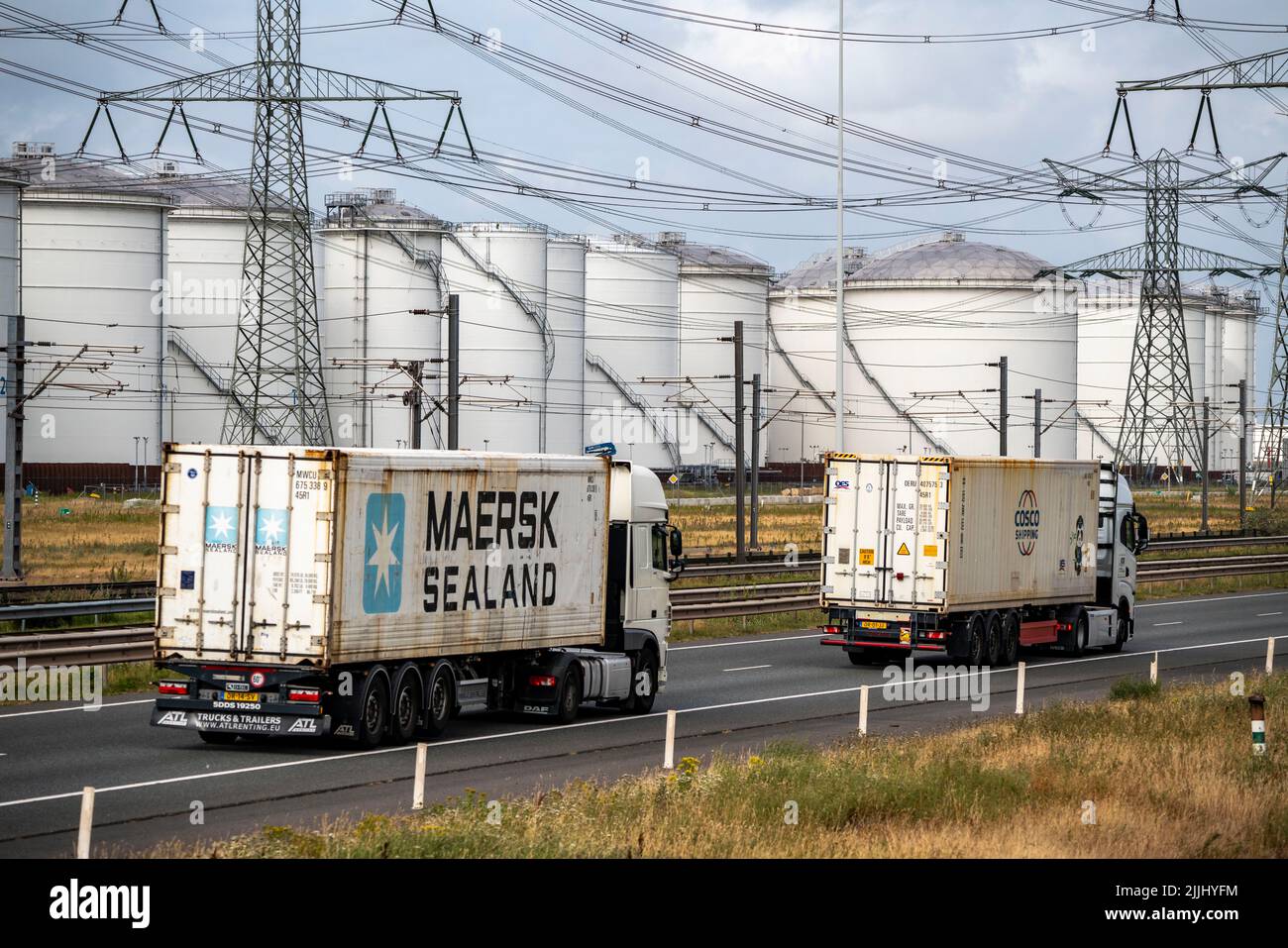 Maasvlakte Port of Rotterdam, Mississippihaven, bulk cargo area, HES ...