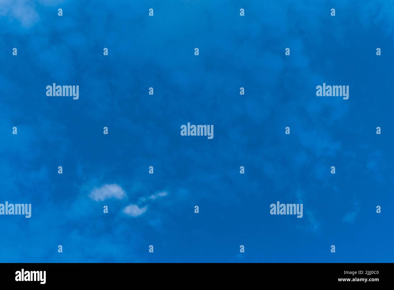 Blue transparent empty sky with white air clouds background nature ...