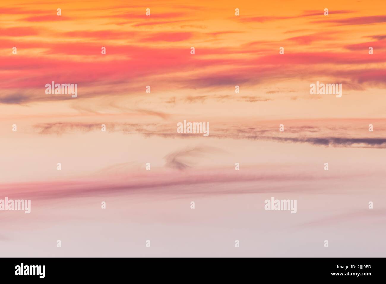 Bright red-orange sunset sky clouds summer background nature evening ...