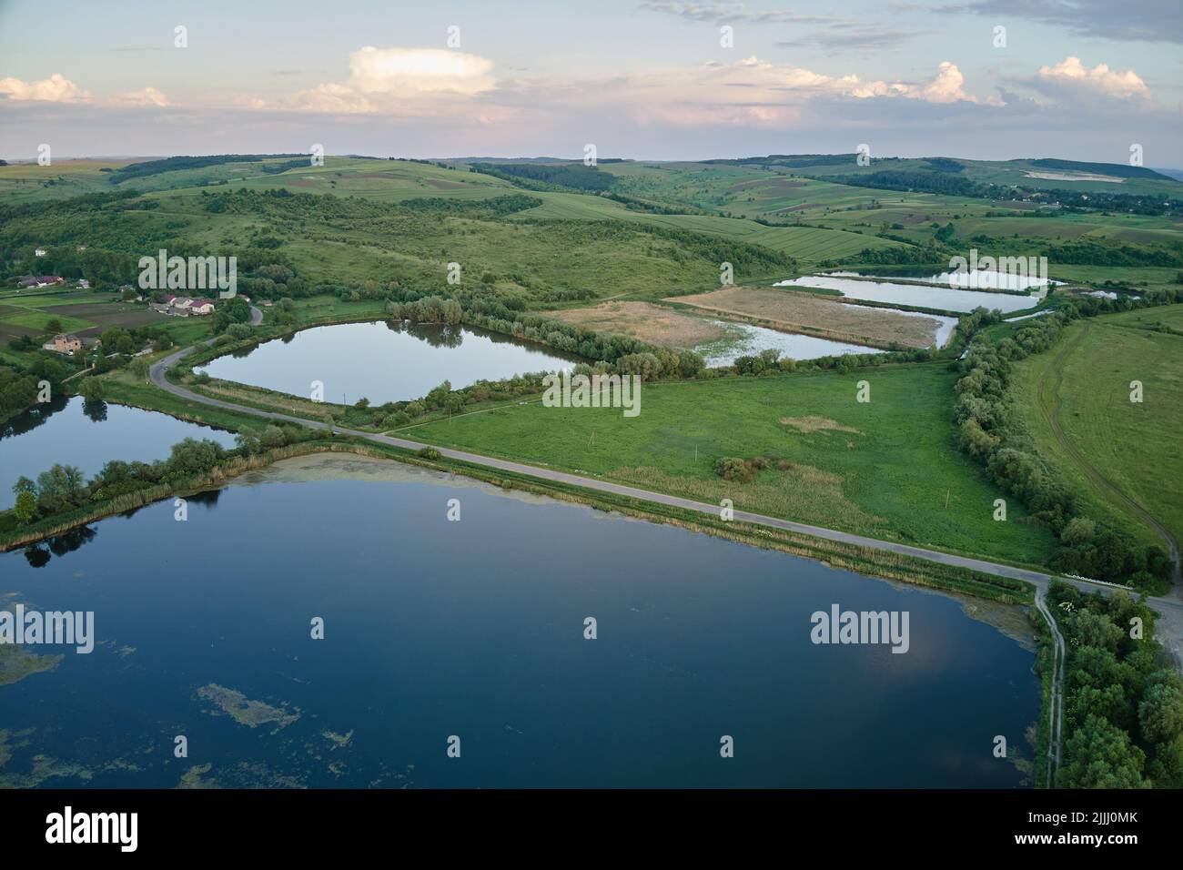 Aerial view fish pond artificial hi-res stock photography and images ...