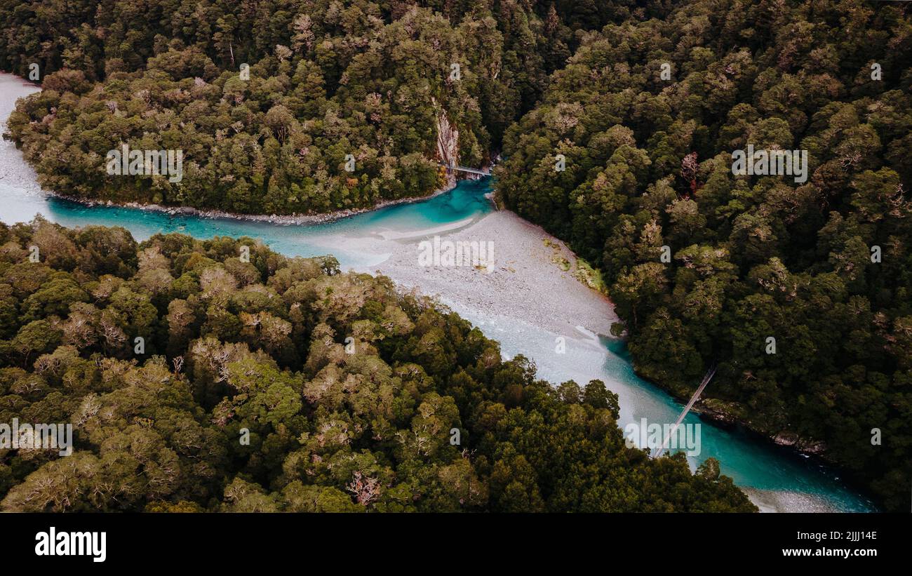 Blue Pools, South Island New Zealand Stock Photo - Alamy