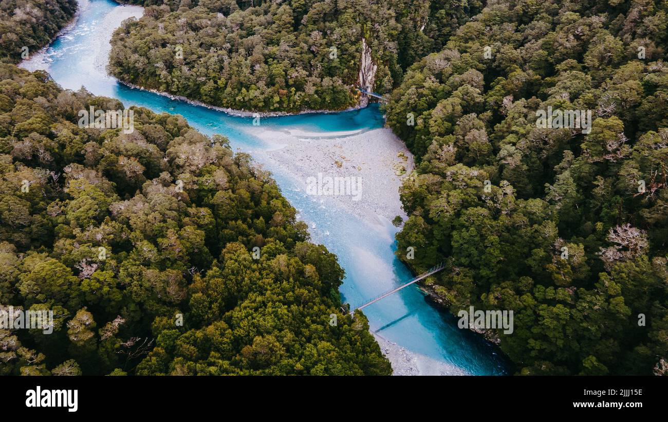 Blue Pools, South Island New Zealand Stock Photo - Alamy