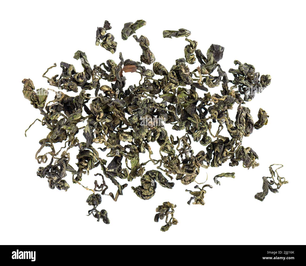 Dry gynostemma pentaphyllum leaf isolated on white blackground ...