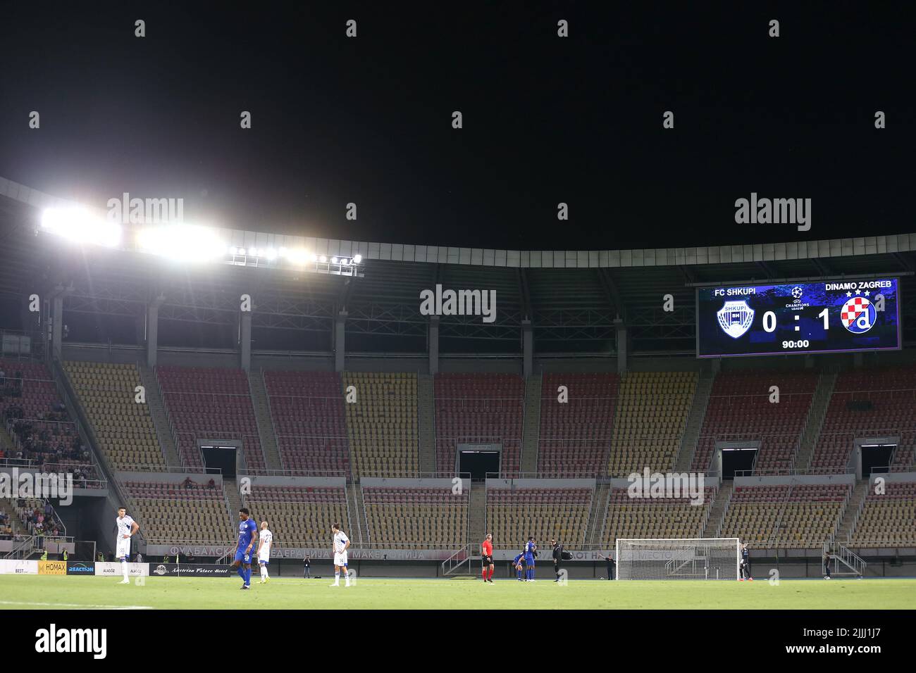 Skopje, North Macedonia, July 26, 2022. UEFA Champions league Second ...