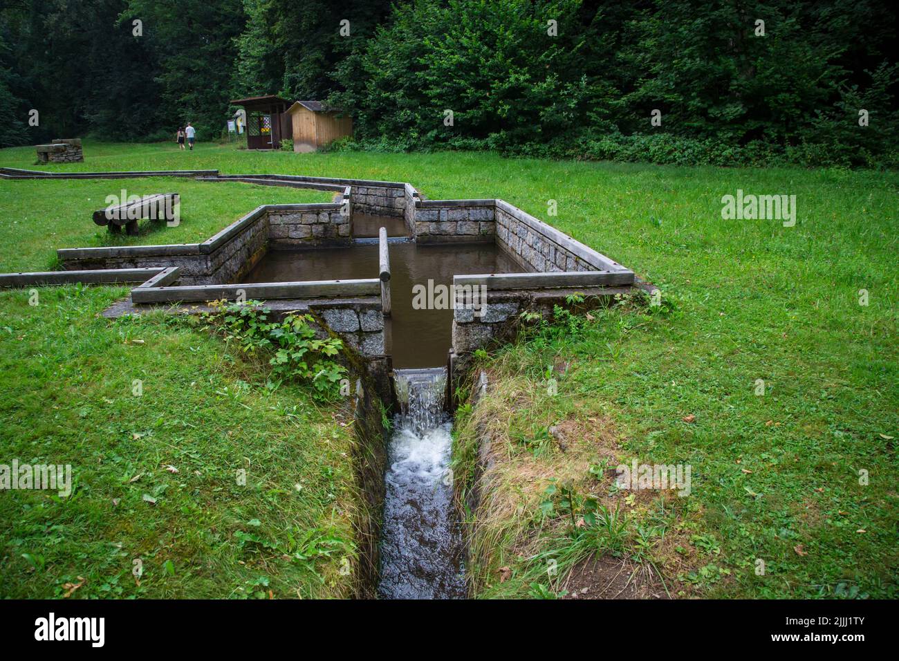 Kneipp basin in the Gabrielental, Weitra/ Waldviertel, the oldest ...