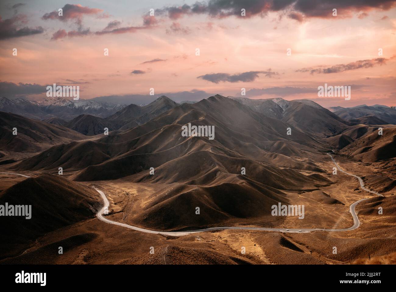Lindis Pass Viewpoint, New Zealand Stock Photo - Alamy