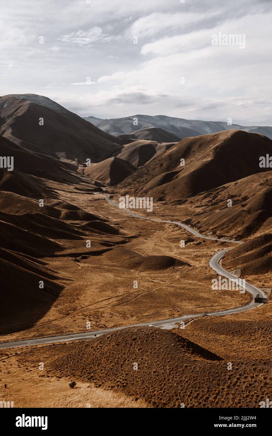 Lindis Pass Viewpoint, New Zealand Stock Photo - Alamy