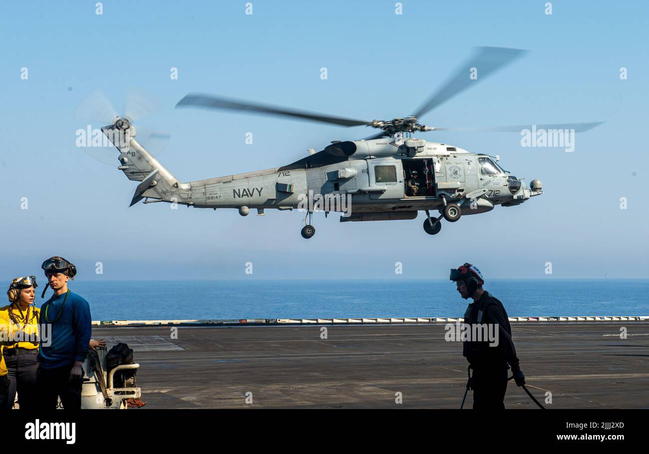 220724-N-JR318-1020 MEDITERRANEAN SEA (July 24, 2022) An MH-60R Sea ...