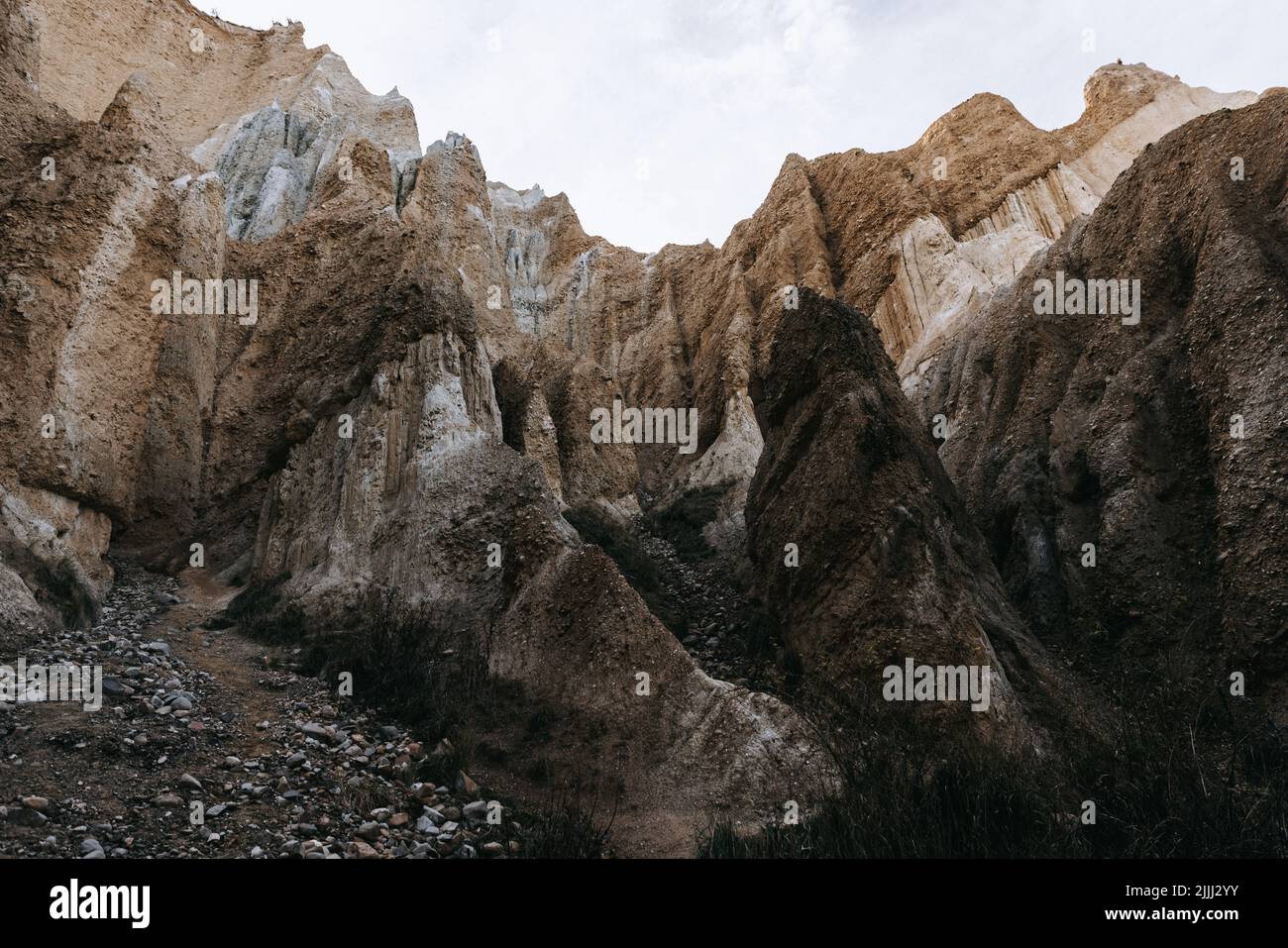 Clay Cliffs, famous attraction in New Zealand Stock Photo - Alamy