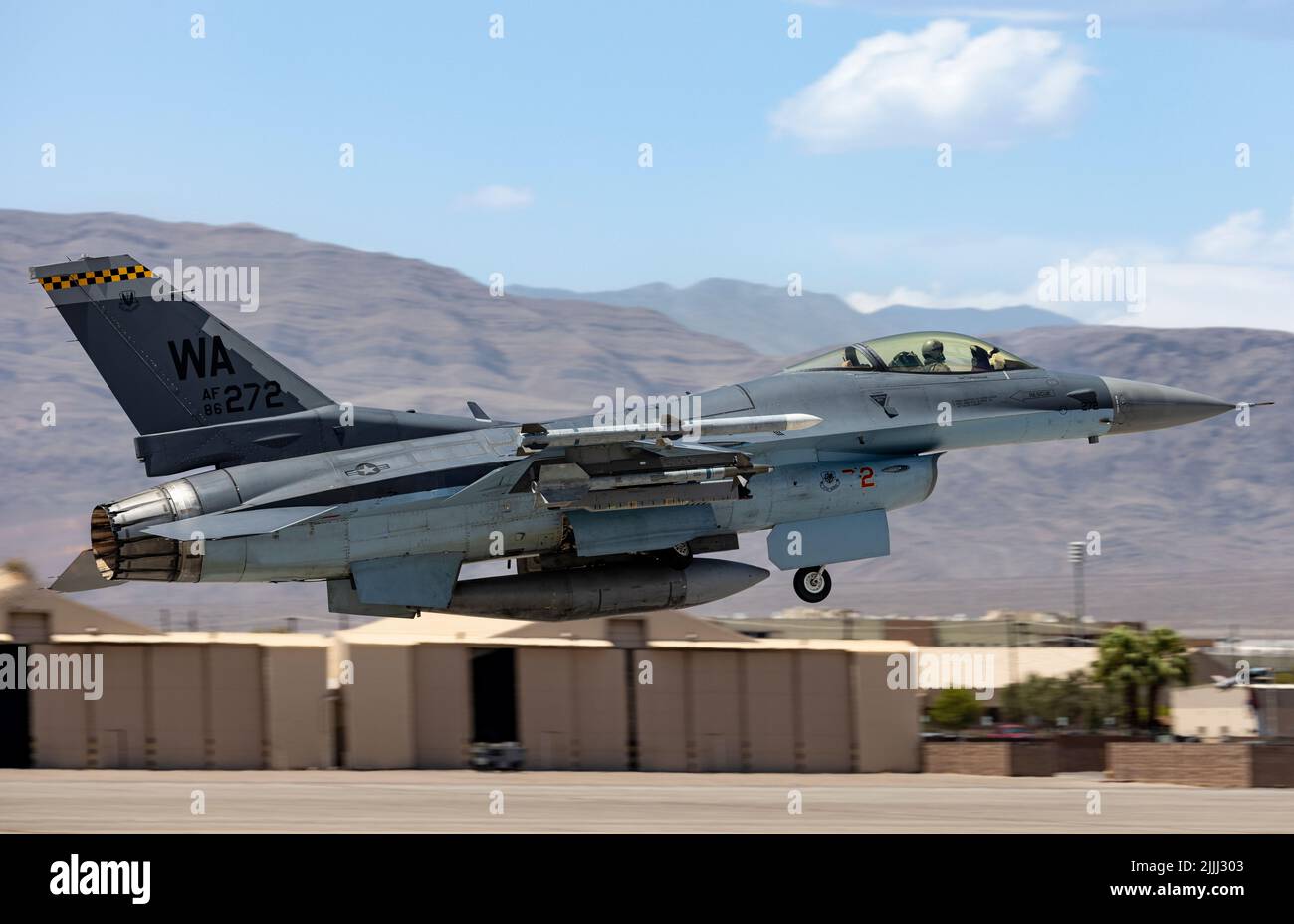 An F-16 Aggressor assigned to the 64th Aggressor Squadron, Nellis Air ...
