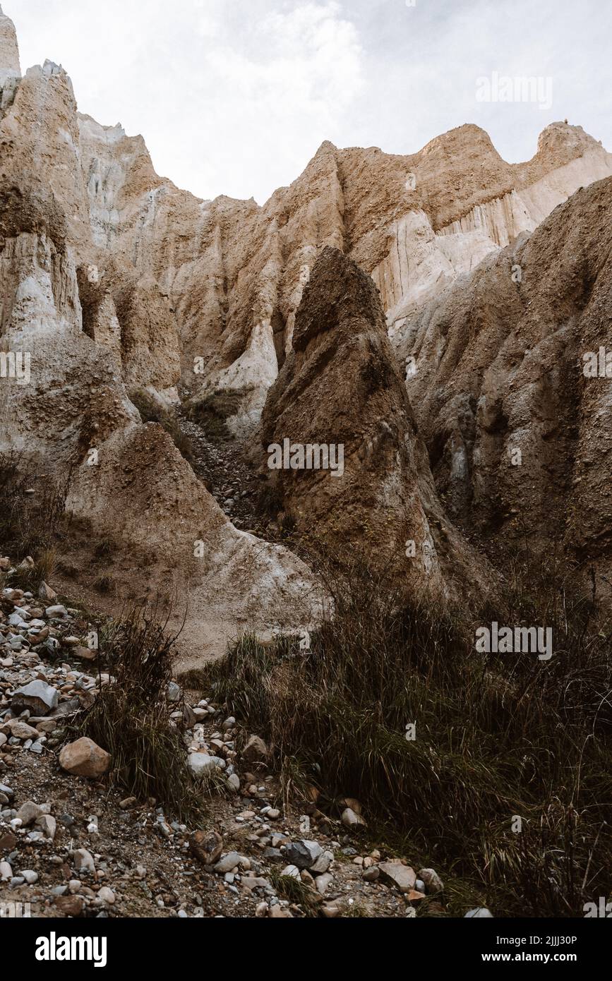 Clay Cliffs, famous attraction in New Zealand Stock Photo - Alamy