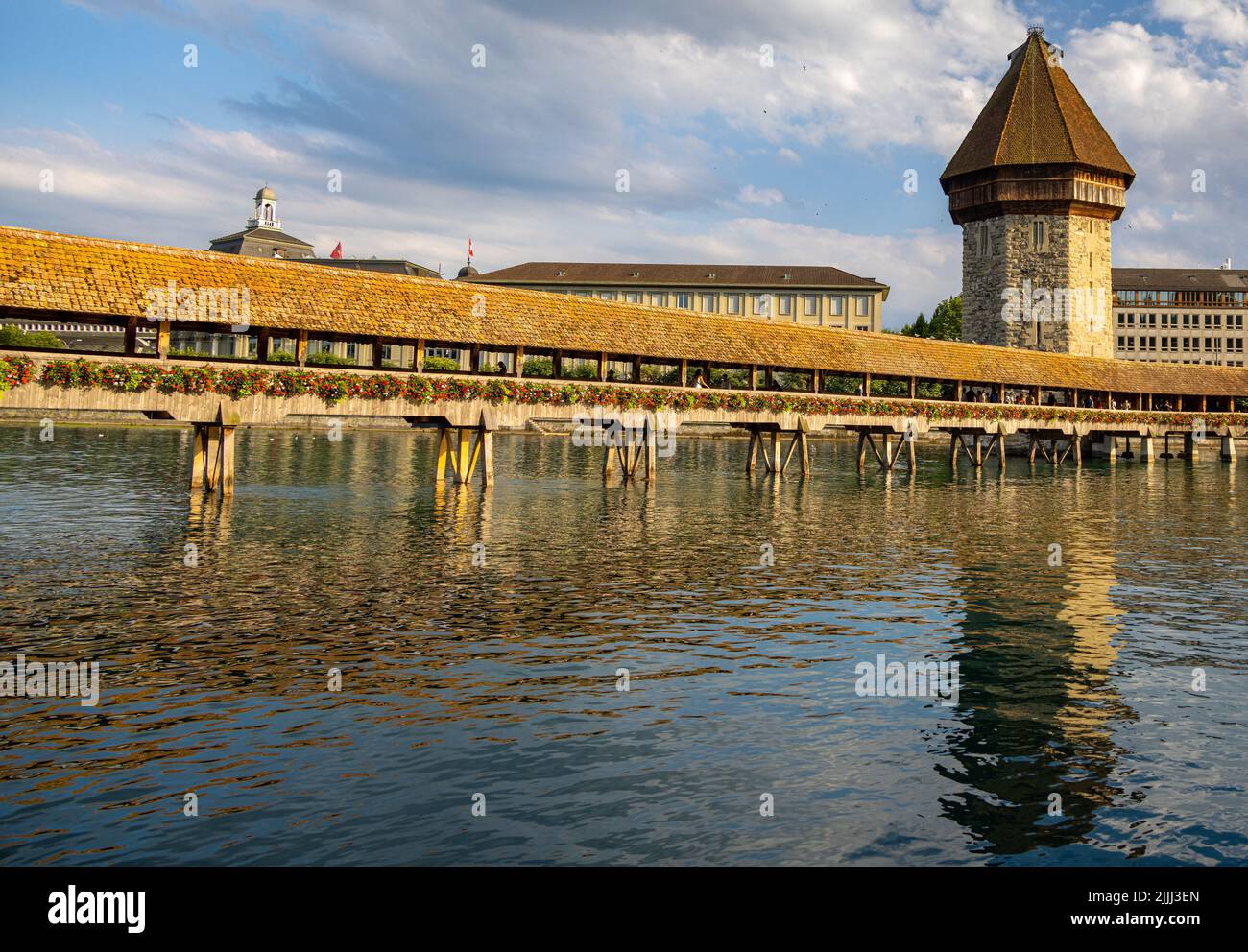 Famous Chapel Bridge in the city of Lucerne Stock Photo - Alamy