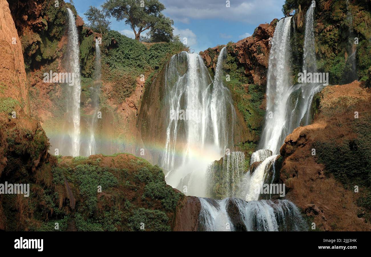 Ouzoud waterfall in Atlas of Morocco Stock Photo - Alamy
