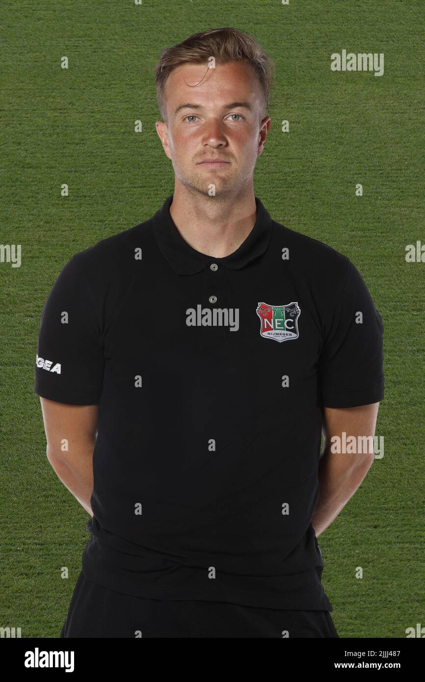 NIJMEGEN, NETHERLANDS - JULY 26: Reinier Looij fysiotherapeut NEC poses ...