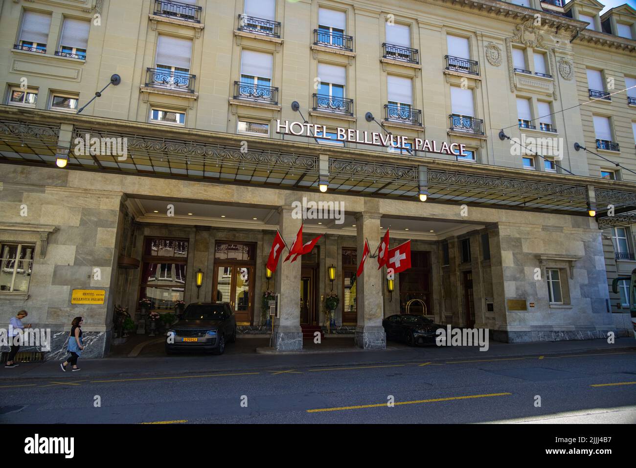 Famous and exclusive 5 star Hotel Bellevue Palace in Bern - BERN, SWITZERLAND - JULY 14, 2022 ...