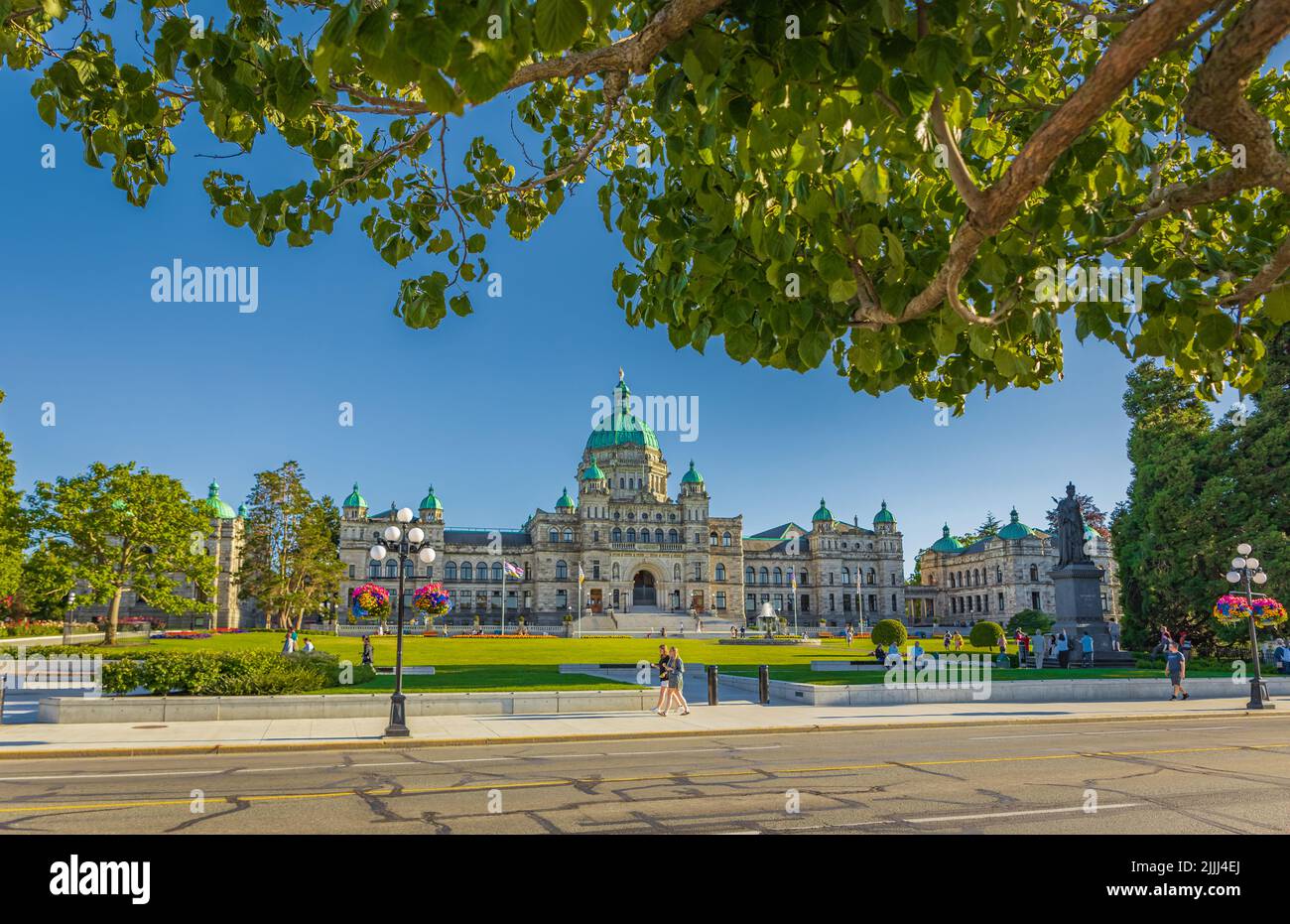Victoria, British Columbia, Canada. Victoria Harbour and Parliament ...