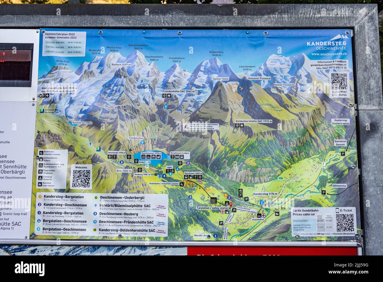 Map of Kandersteg and Lake Oschinen in Switzerland - KANDERSTEG ...