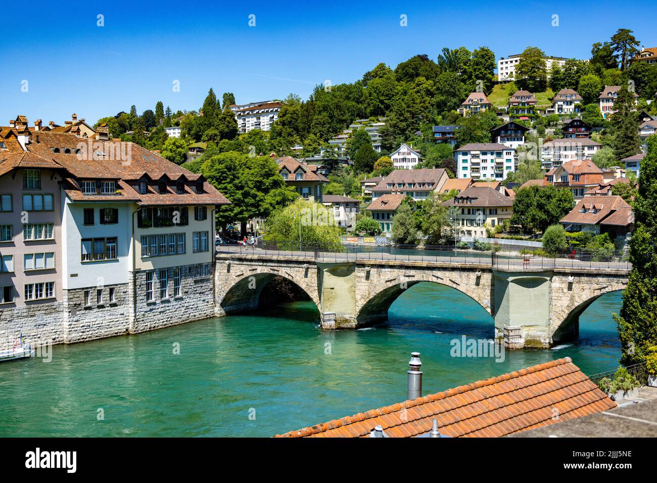 River Aare in the city of Bern - the capital of Switzerland Stock Photo ...