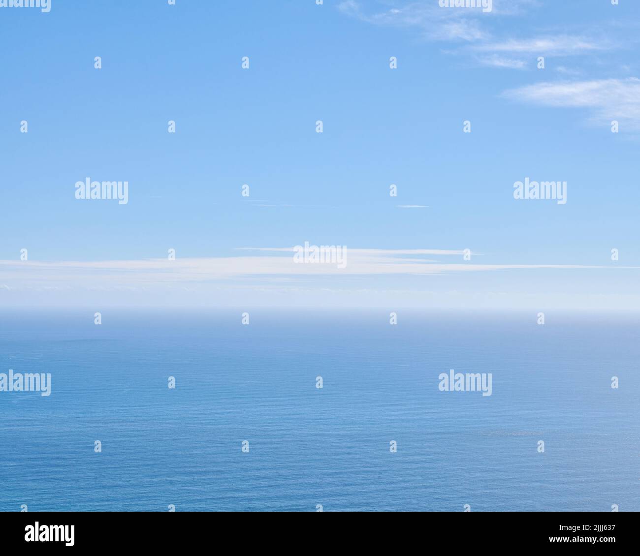 Peaceful, calm and soft ocean view with empty sea, blue sky copy space ...